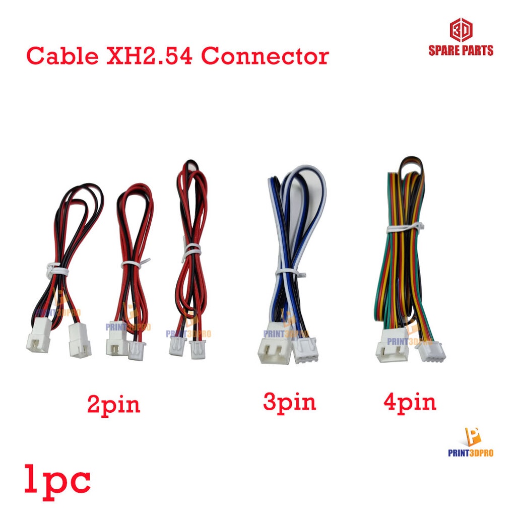 Cable XH2.54 connector 2pin - 4pin male female Length 50cm-100cm 3D Printer Part | Shopee Thailand