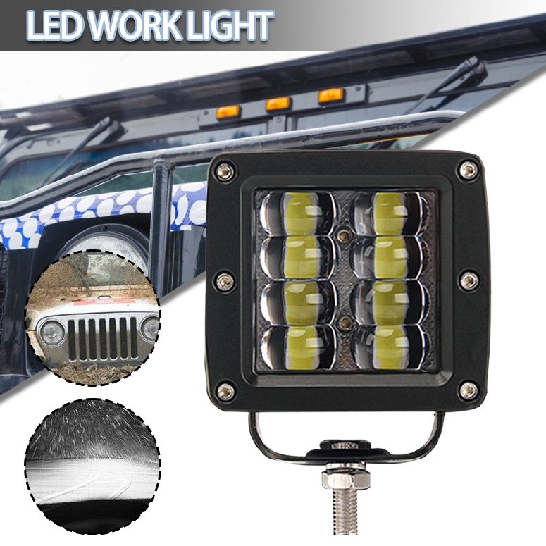 Jacansi Car Work Light Bar 9D 40w 3 Inch LED Beams DRL 12v 24v Offroad ...