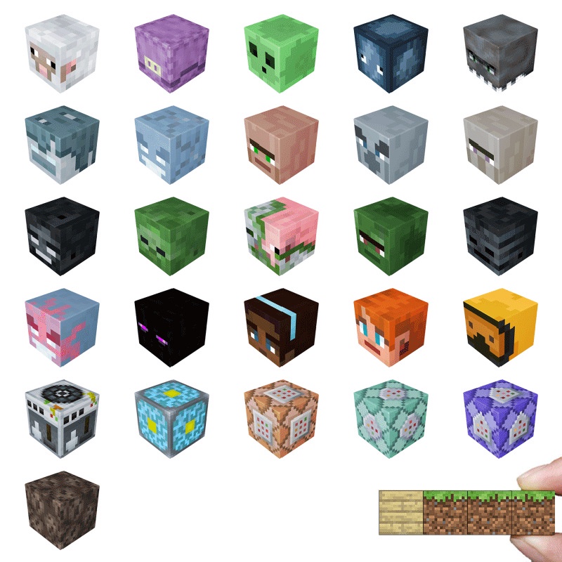 Minecraft Magnetic Cube Building Blocks-2 ซม.แม่เหล็กหกด้าน DIY ประกอบ ...