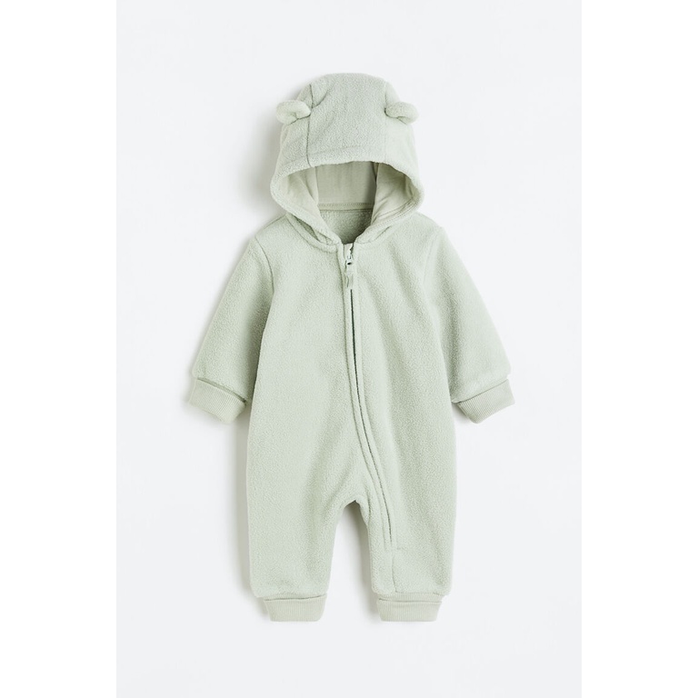 H&M Boy Hooded fleece all-in-one suit 1131072_1 | Shopee Thailand