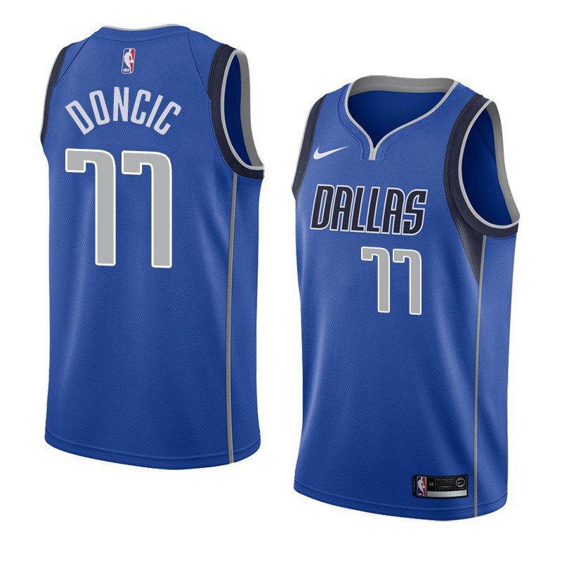 เสื้อกีฬา NBA Jersey Dallas Mavericks No. 77 ดอนซิก สีฟ้า 535121 ...