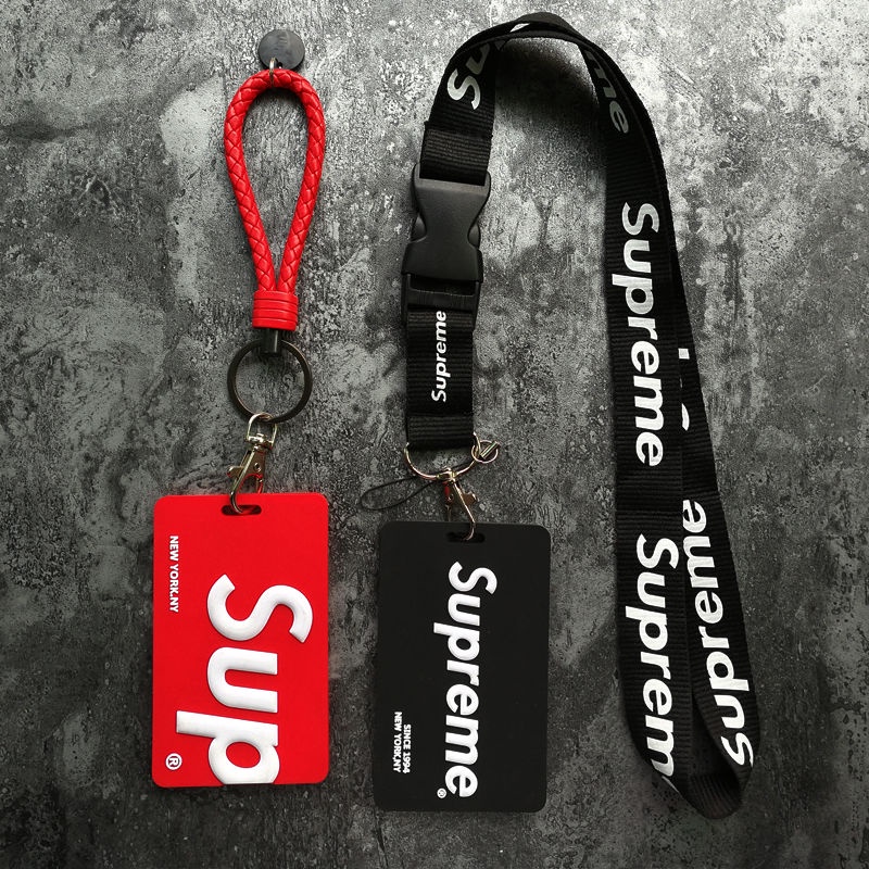 Supreme Lanyard Card Holder Neck Strap ID Card Case พวงกุญแจ | Shopee ...