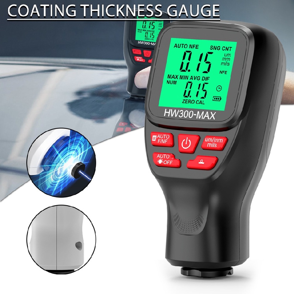 New HW300-MAX Coating Thickness Gauge For Metal Coating Thickness ...