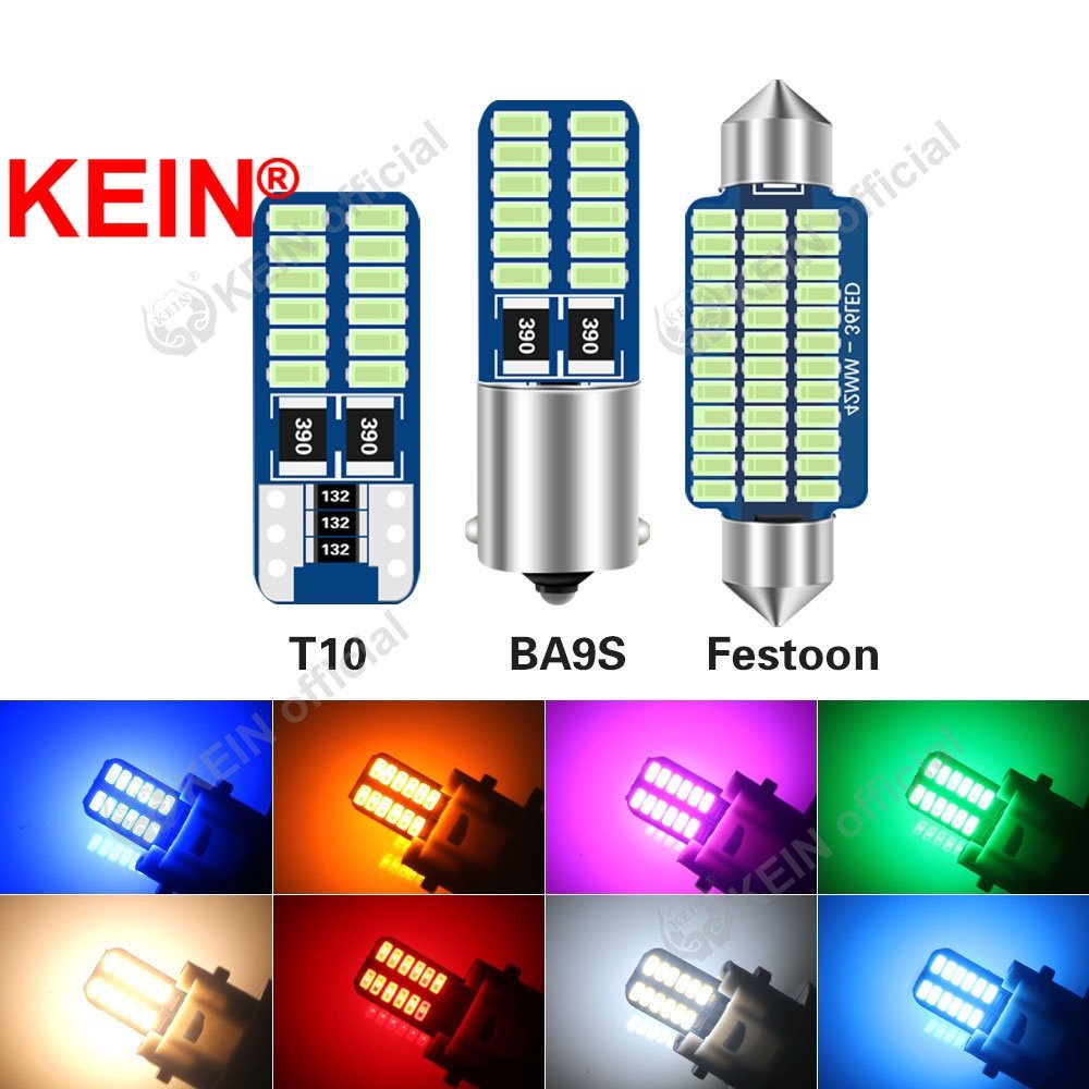 Kein 2PCS ไฟโดม T10 Festoon Led 31 มม.BA9S T4W 194 168 C5W C10W C3W 24SMD 3014 ภายในรถอ่านป้าย ...
