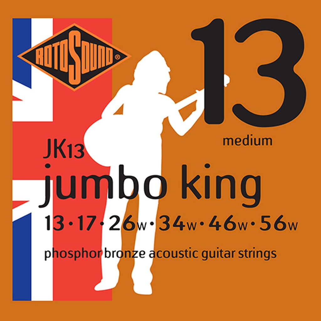 Rotosound JK13 13-56w Jumbo King สายกีตาร์โปร่ง | Shopee Thailand