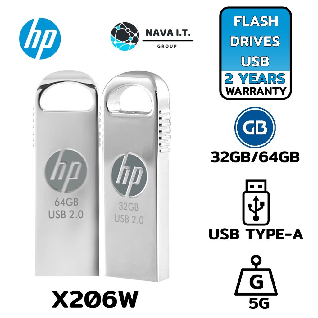 COINSคืน15%⚡N2ECXMDA⚡ HP X206W 32GB/64GB USB 2.0 FLASH DRIVES รับประกัน ...