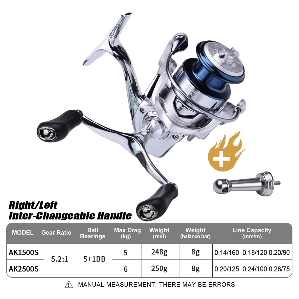 PROBEROS Double Handle Reel 1500-2500 Series ด้ามซ้ายและขวาเปลี่ยนได้ ...