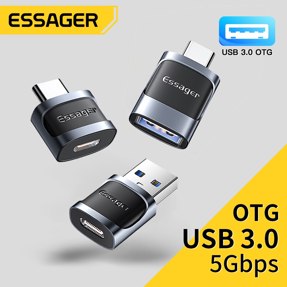 Essager อะแดปเตอร์เชื่อมต่อ OTG Type C เป็น USB Micro USB เป็น Type C OTG USB เป็น Type C ...