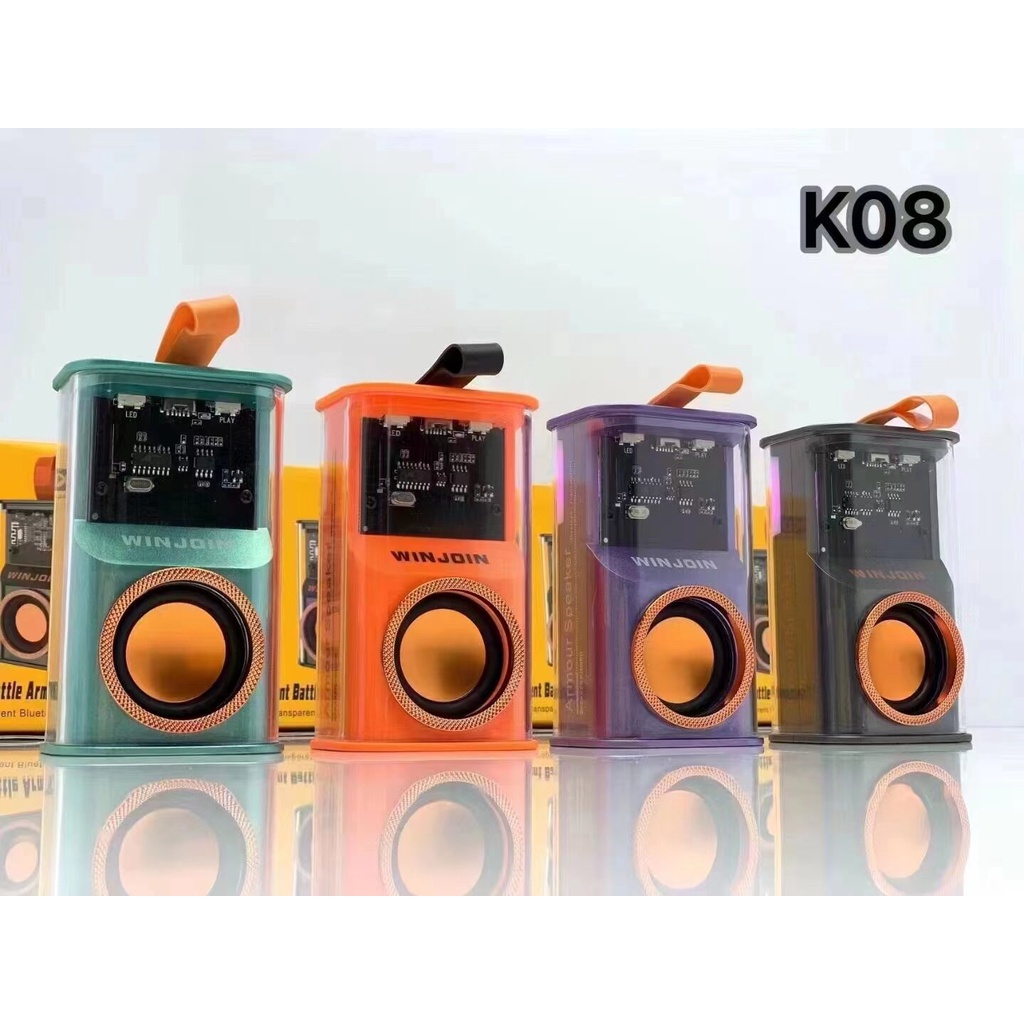 ลำโพงบลูทูธ มีไฟ ซับวูปเปอร์เบสหนักขนาดเล็กแบบพกพาโปร่งใสลำโพงบลูทูธไร้ ...