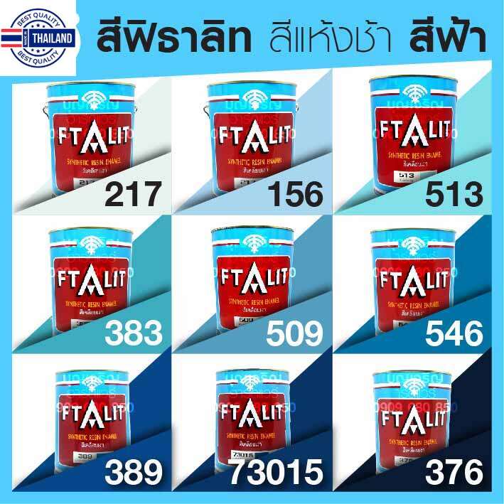 Ftalit สีเคลือเงา ฟิธาลิท ตราพัด เฉด สี ฟ้า / น้ำเงิน ขนาด 4 ลิตร ...