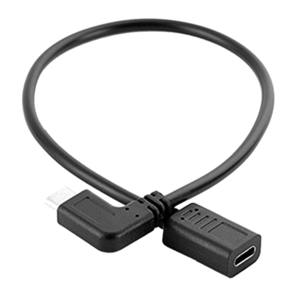 Reversible Design Type C USB 90 Degree Male To USB-C Female Extension ...