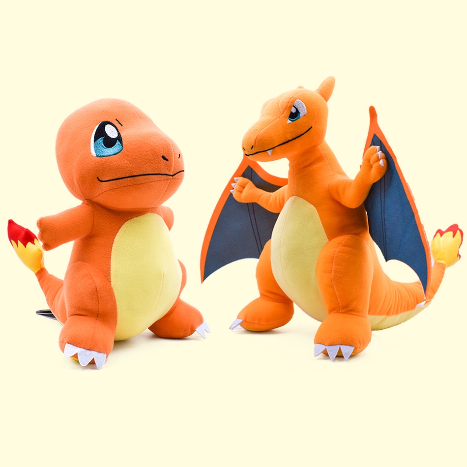 ((พร้อมแท็ก) ตุ๊กตา Charizard Charizard Little Fire Dragon Evolution ...