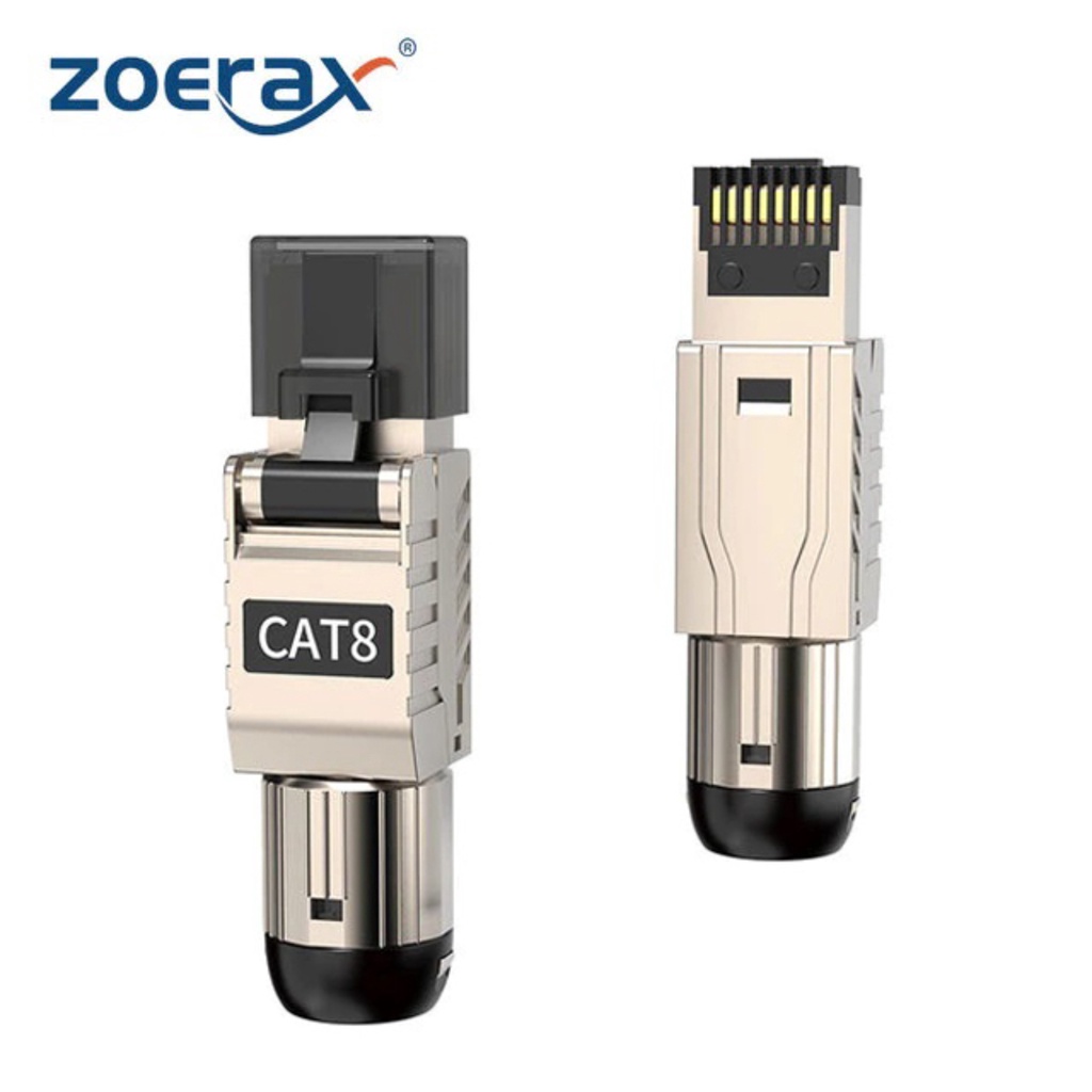 Zoerax RJ45 Cat8 Cat7 Cat6A ปลั๊กเชื่อมต่อโลหะ RJ45 2000MHz 40G LAN ...