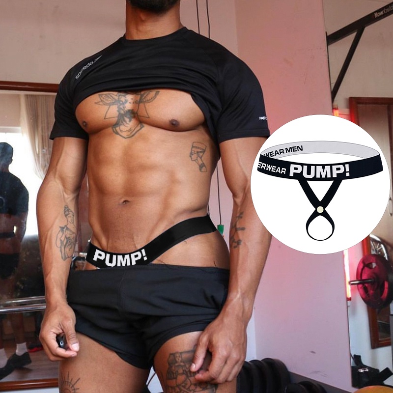 Pump ขายดี กางเกงชั้นในจีสตริง เซ็กซี่ ลายโลโก้ Jockstrap สําหรับผู้ชาย MP01 | Shopee Thailand