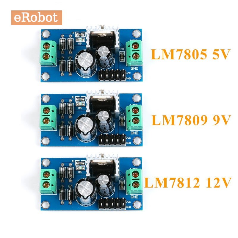 โมดูลควบคุมแรงดันไฟฟ้า LM7805 LM7812 DC/AC 5V 9V 12V เอาท์พุต 1.2A | Shopee Thailand