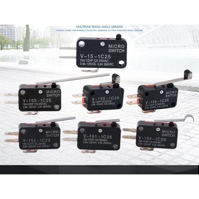 ลิมิต สวิตซ์ Micro Limit Switches 16A 250V 125V SPST 4.8mm Width 2Pins ...