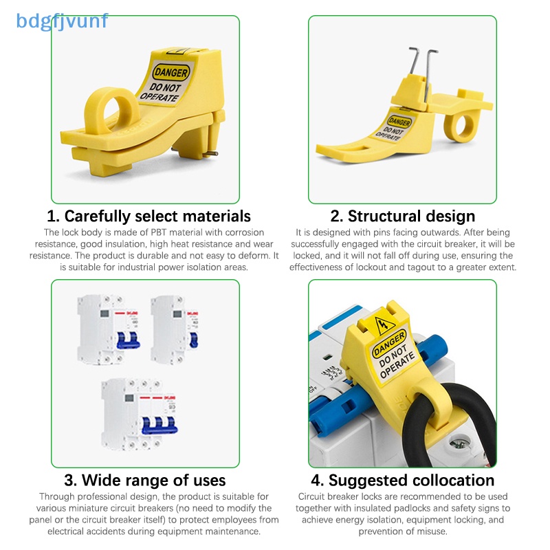 Bdgf อุปกรณ์ล็อคเบรกเกอร์วงจร เพื่อความปลอดภัย ขนาดเล็ก TH | Shopee ...