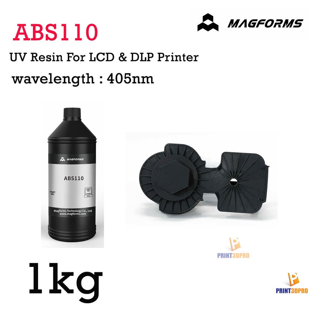 Magforms ABS110 Resin 1kg for LCD&DLP Pritner Black Photopolymer Resin ...