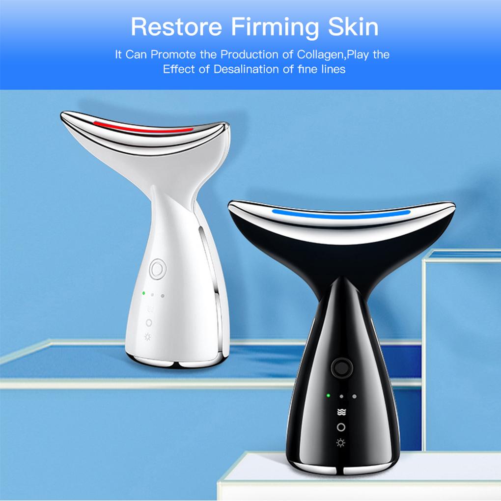 【Hclm】เครื่องนวดคอ แบบสั่นสะเทือน 3 โหมด ลดริ้วรอย สําหรับผู้หญิง ...