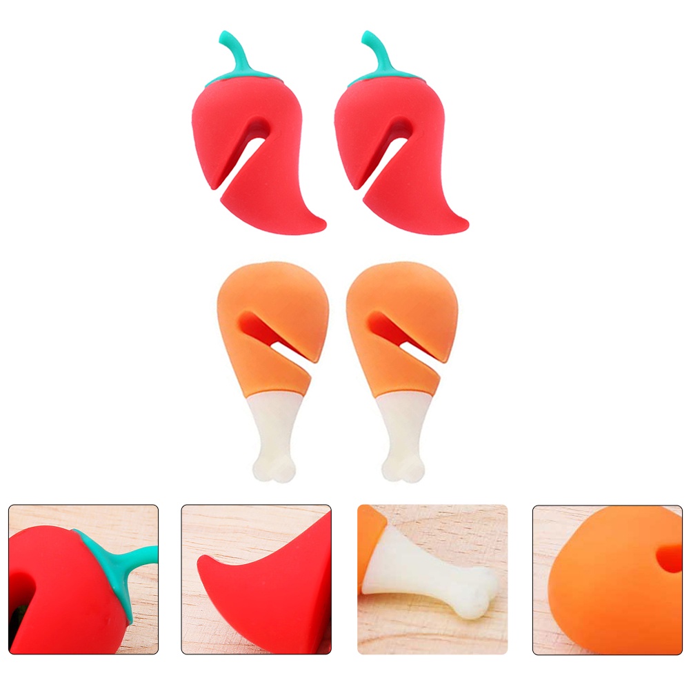 Silicone Cooking Spoons Lid Cover Boil Spill Stopper 4 Pcs | Shopee ...