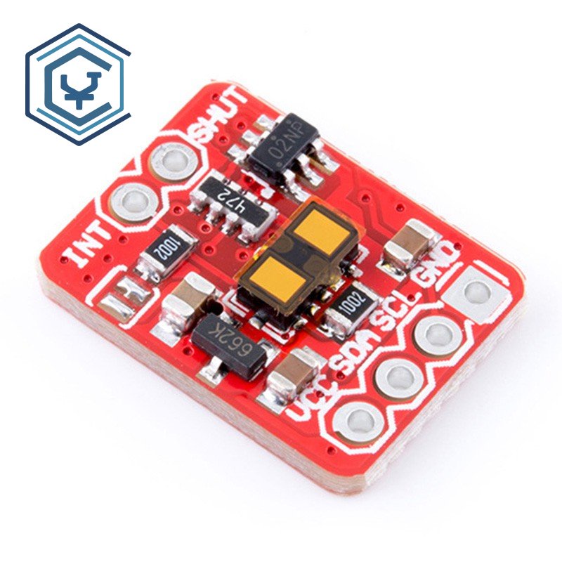 โมดูลเซนเซอร์วัดระยะทาง ระยะ 4 ซม.-4 ม. 50Hz 3.3-5v VL53L1X I2C PCB ...