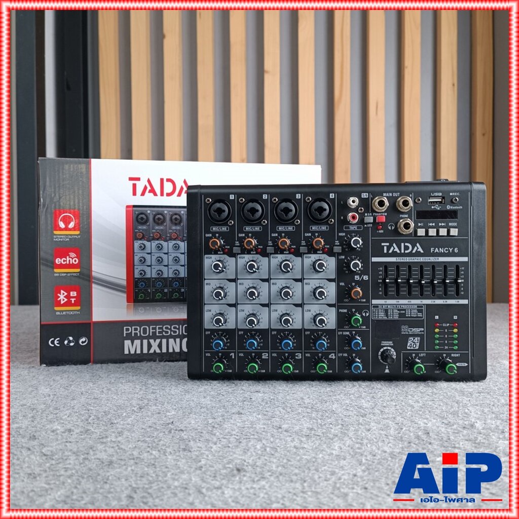 TADA FANCY-6 MIXER สีดำ มิกเซอร์ TADA Fancy 6 ช่องสัญญาณ 4 โมโน 1 ...
