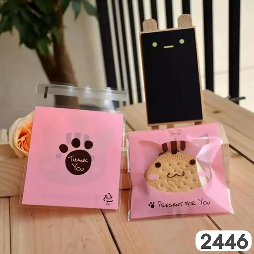 SC Paper-Pack ถุงใส่ขนมคุกกี้ ถุงฝากาว ขนาด 14x14+3cm เเพ็ค 100 ใบ ...