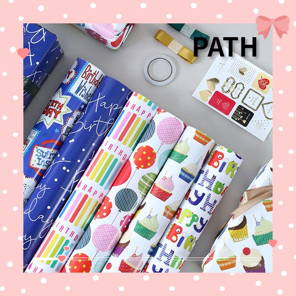 PATH Happy Birthday กระดาษห่อของขวัญวันเกิด 50 * 70 ซม. ตกแต่งวันเกิด ...