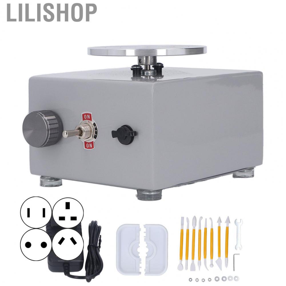 Lilishop Pottery Wheel Electric Mini Pottery Wheel Gray 100-240V ...