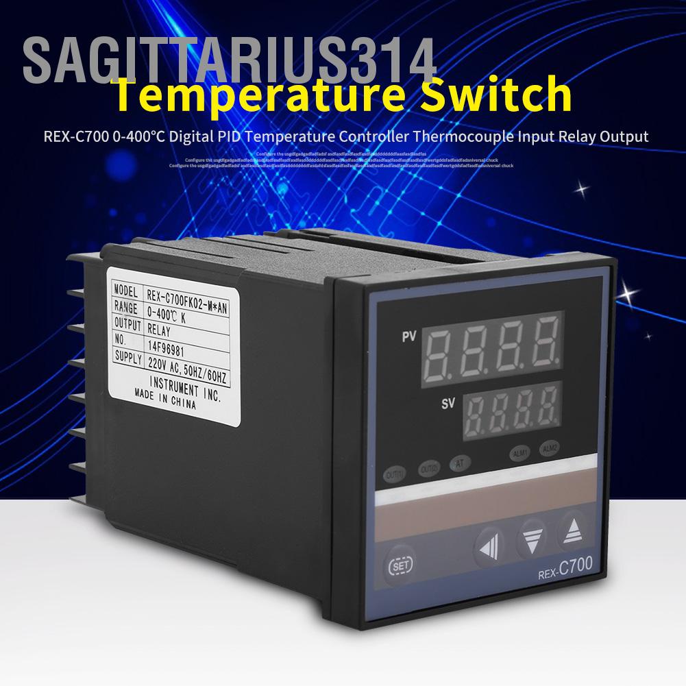 Sagittarius314 REX-C700 0-400 ℃ Digital PID Temperature Controller เทอร ...