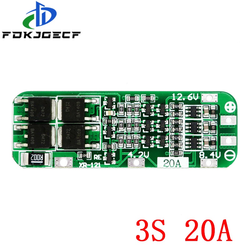 บอร์ดชาร์จแบตเตอรี่ลิเธียม 1S 2S 3S 4S 5S 6S 3A 15A 20A 30A Li-ion 18650 PCB BMS สําหรับมอเตอร์ ...
