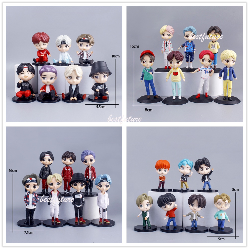 ตุ๊กตาฟิกเกอร์ BTS Action Figure Q Version Bt21 Mcdonalds Kpop Peripheral ของเล่นสําหรับเด็ก 7 ...