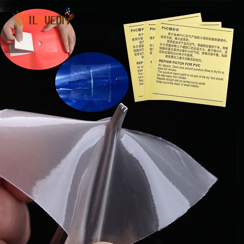 แผ่นแปะผ้าใส กันน้ํา / สติกเกอร์ไนลอน กาวในตัว PVC / เทปซ่อมเต็นท์ แจ ...