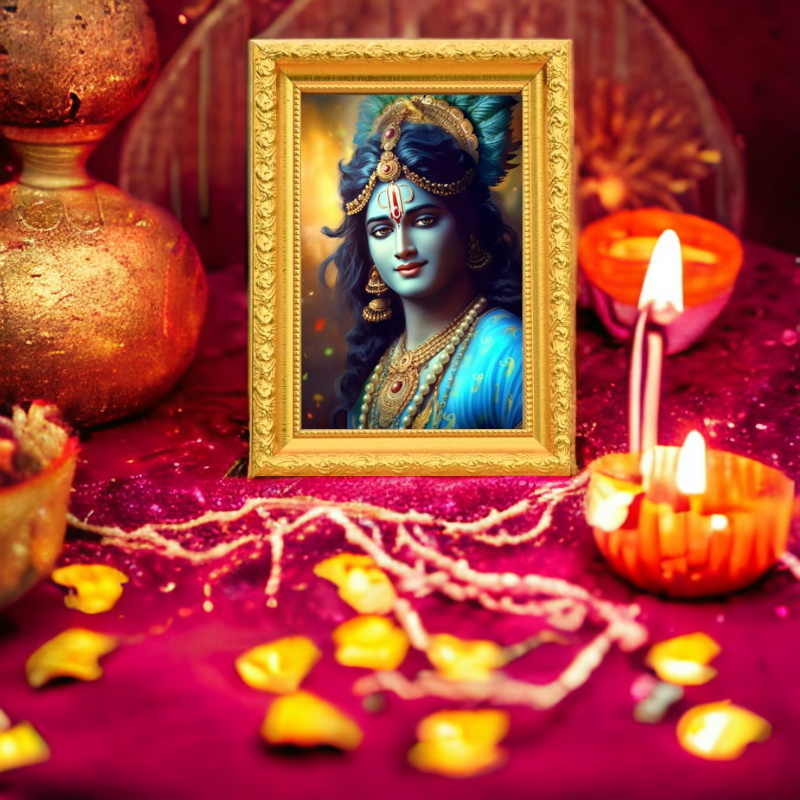 รูปภาพ รูปมงคล พระกฤษณะ รูปพระกฤษณะ KS01 รูป รูปภาพเทพฮินดู รูปบูชา สไตล์มินิมอล ชีวิตรุ่งเรือง ...