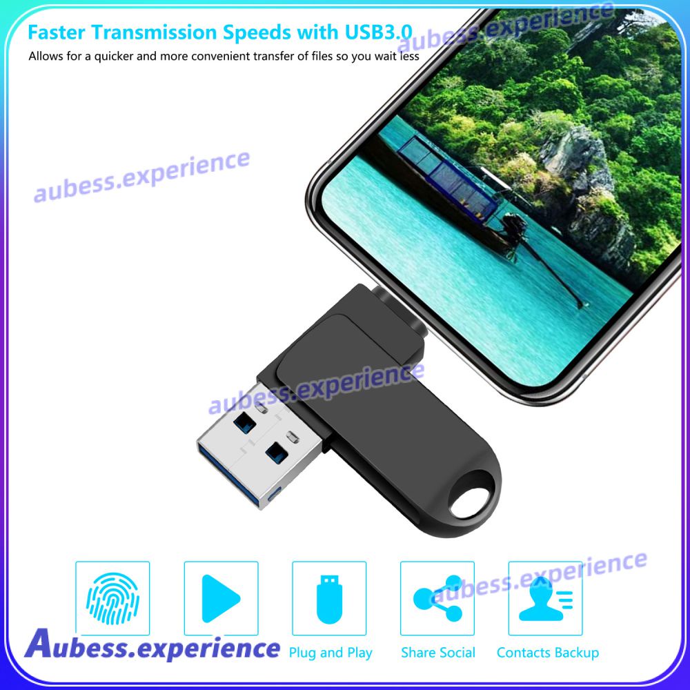 2 In 1 Otg Metal 128gb Usb Type-c Usb Dual Usb Flash Memory Drive ...