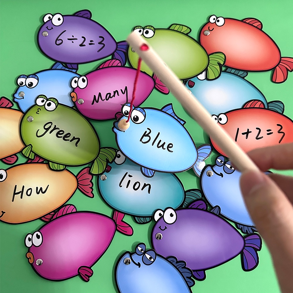 Children's Magnetic plastics Fishing Toy Fishing Game Double Sides ...