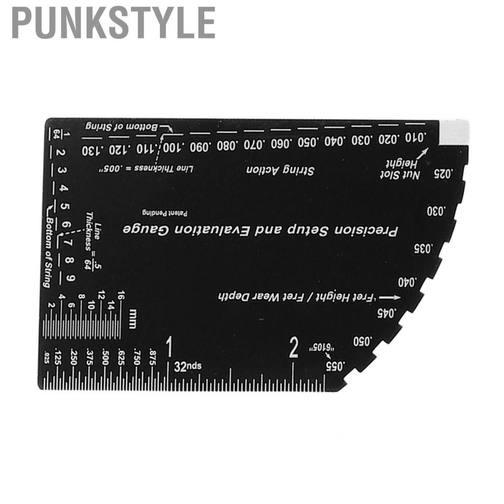 Punkstyle Guitar Fret Ruler High Precise Scale Stainless Steel Rocker ...
