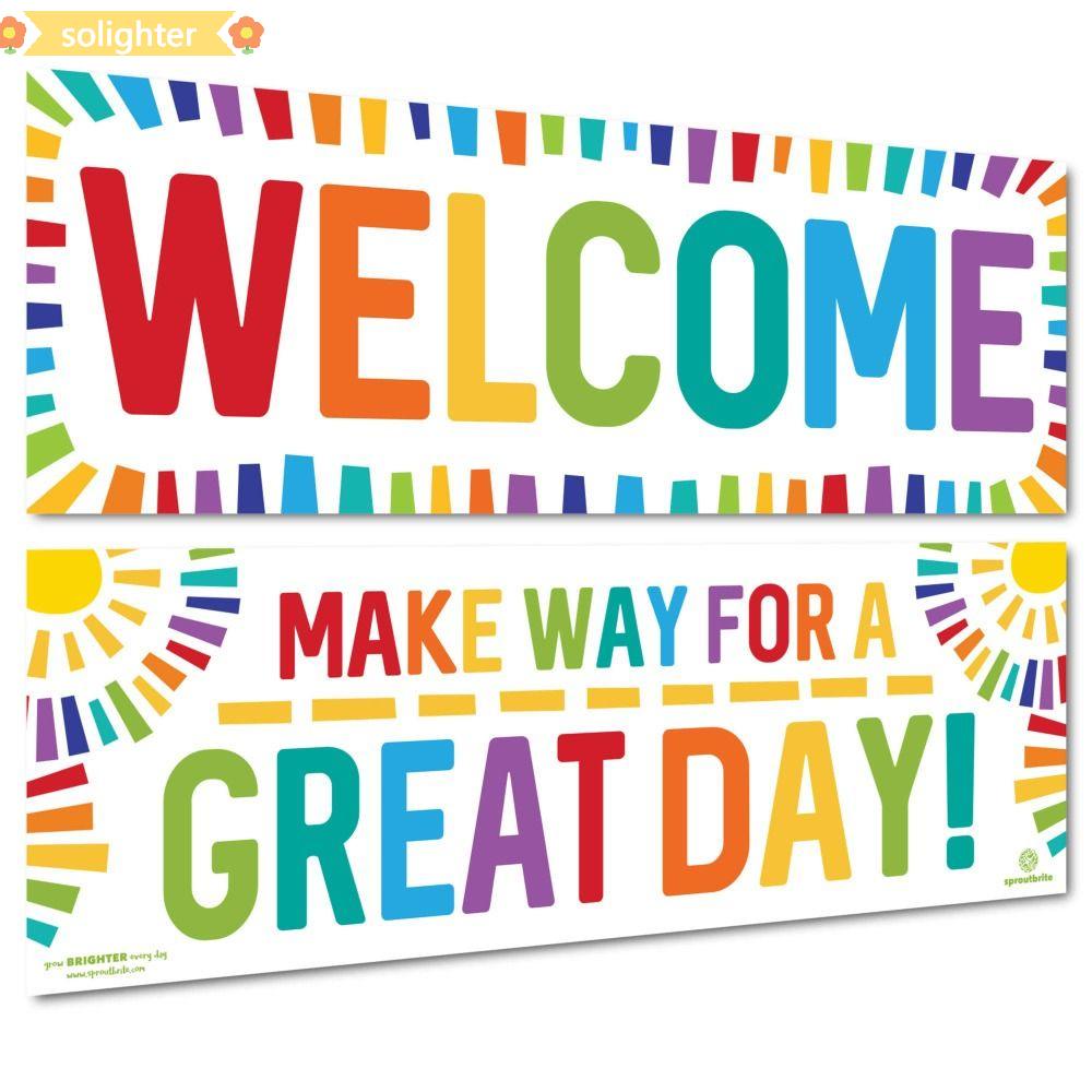 Solighter แบนเนอร์ และโปสเตอร์ ลาย Welcome Growth Mindset สําหรับตกแต่ง ...