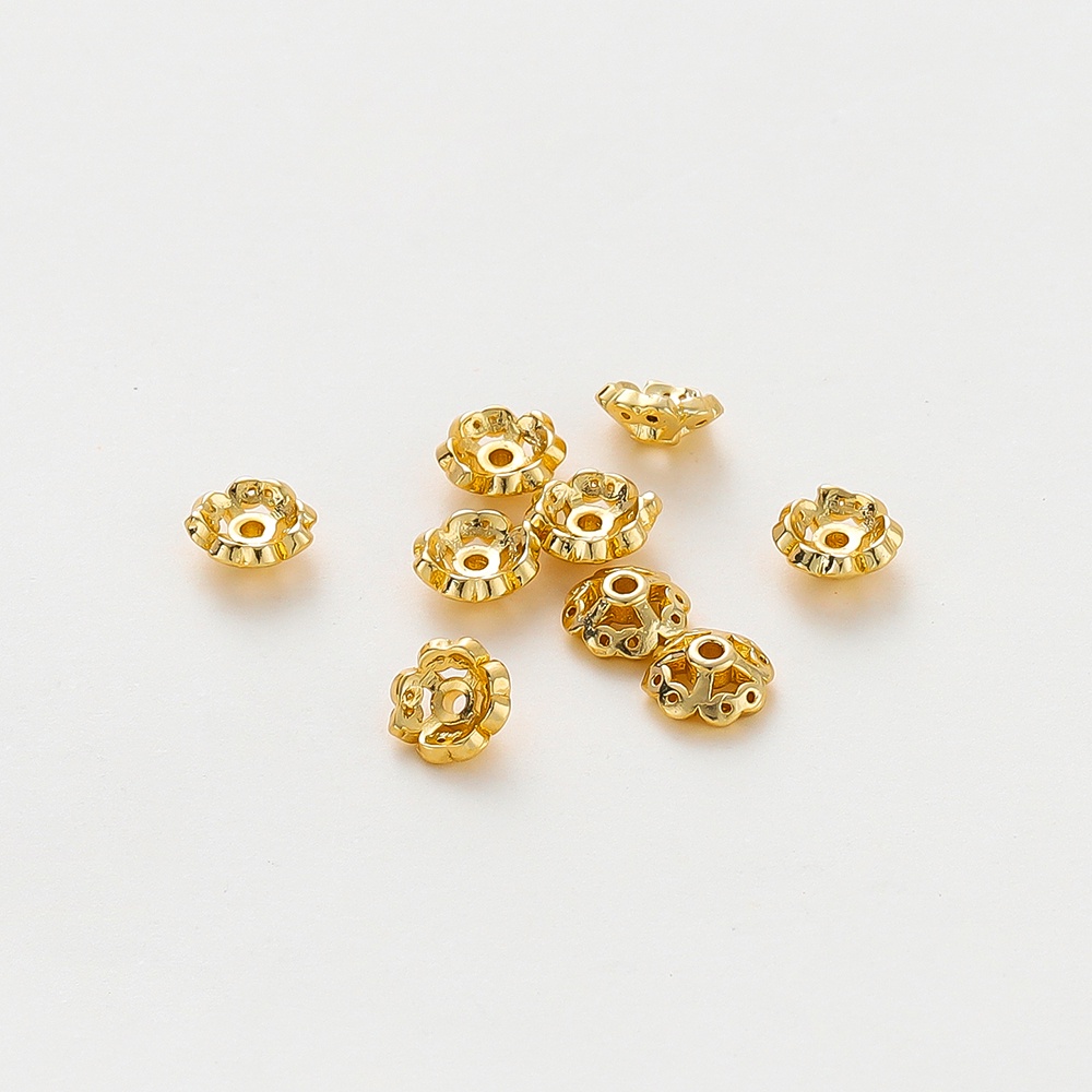 St. kunkka ลูกปัดทิเบต ชุบทอง 18K 5 มม. สไตล์ทิเบต สําหรับสร้อยข้อมือ 20 ชิ้น | Shopee Thailand