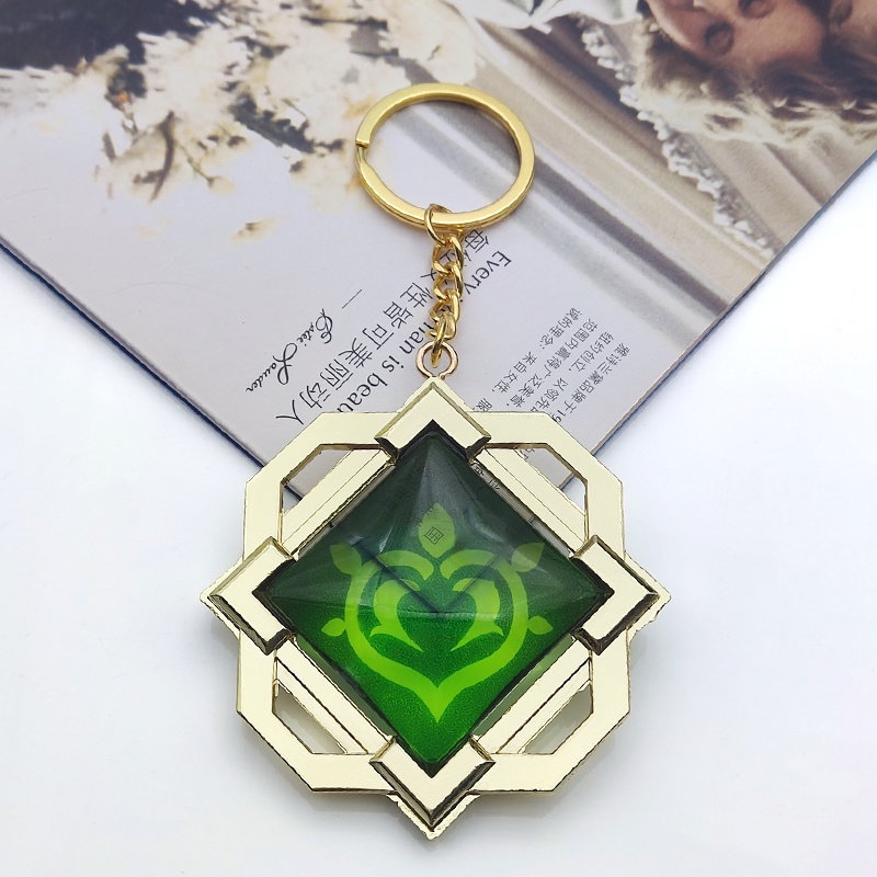 พวงกุญแจกระจก ลายเกม Genshin Impact Visions Sumeru Mondstadt Liyue ...