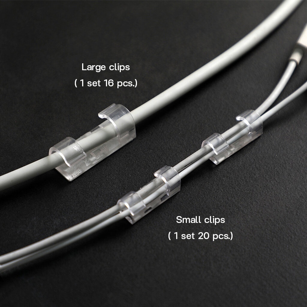 Omocha - Transparent cable organize clips คลิปล็อคจัดระเบียบสายไฟและสาย ...