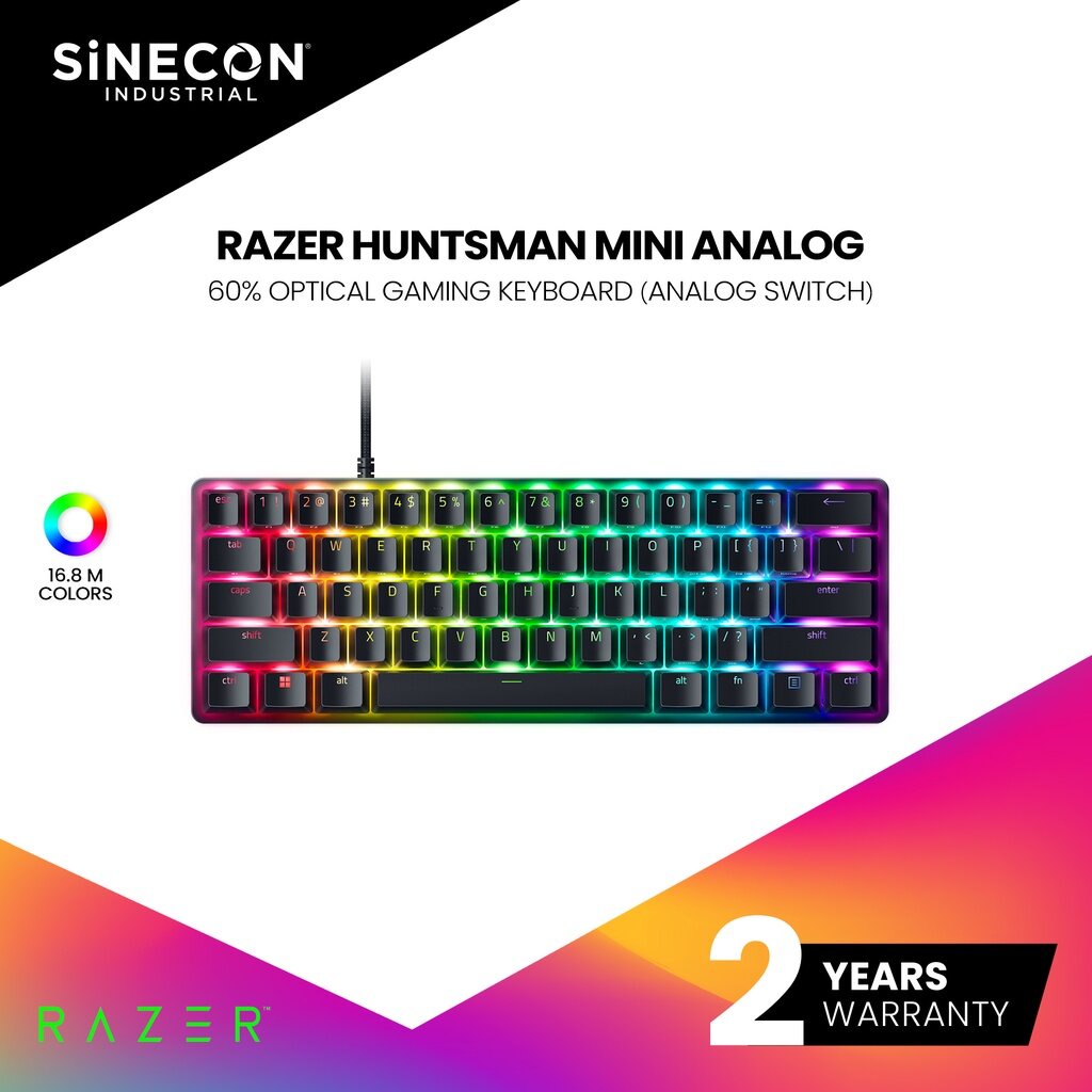 Razer Huntsman Mini Analog - 60% Analog Optical Gaming Keyboard (Analog ...