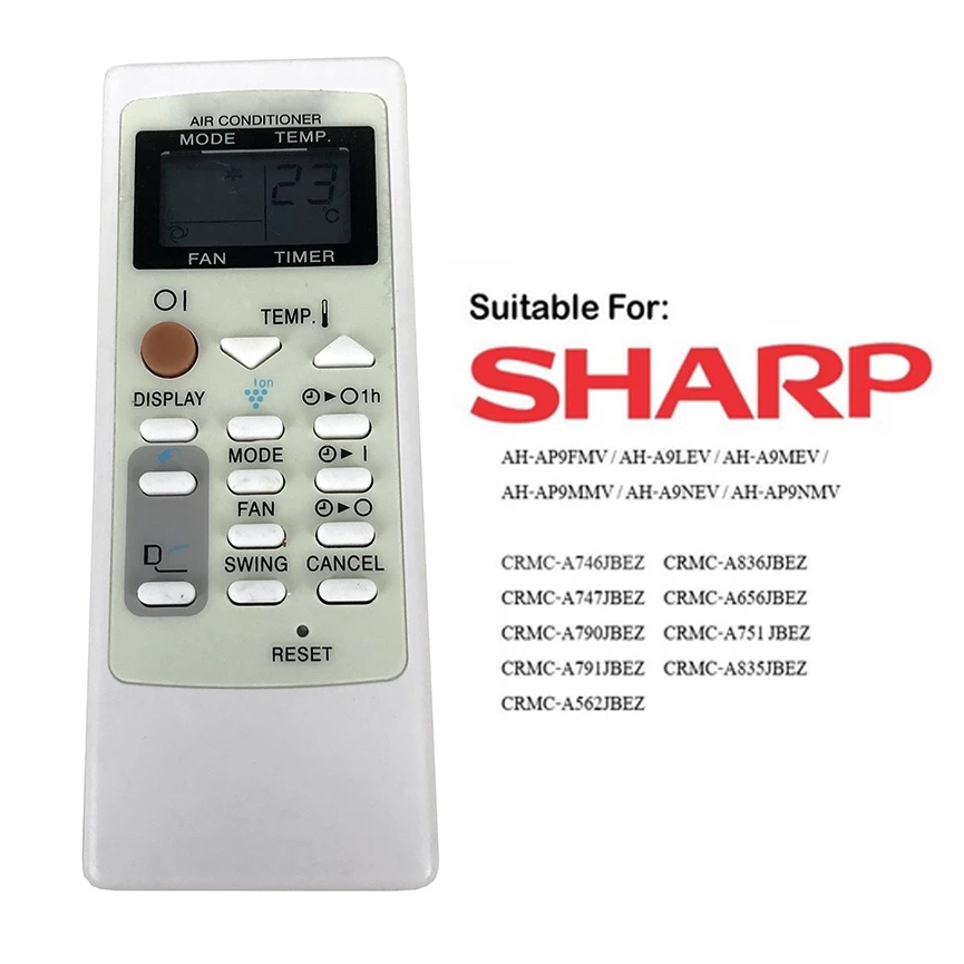 รีโมตคอนโทรลเครื่องปรับอากาศ Sharp A751 A791 A series มีลักษณะ ...