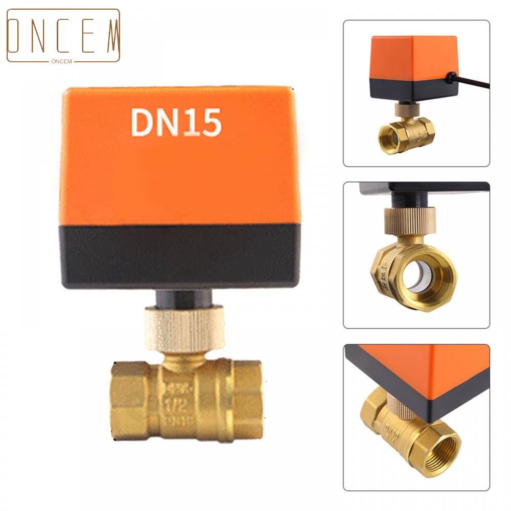 【ONCEMOREAGAIN】Ball Valves AC 220V Air-conditioning Cold/hot Water Fan ...