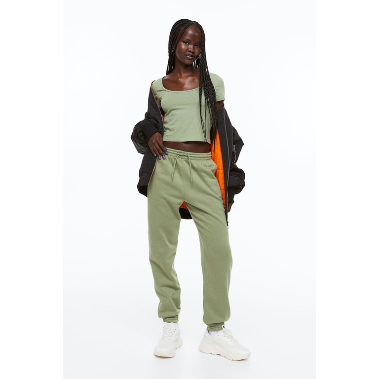 H&M Woman High-waisted joggers 0975845_6 | Shopee Thailand