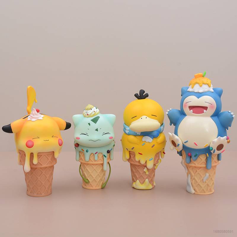 ใหม่ ฟิกเกอร์ รูป Pokemon Ice Cream Cone Pikachu Snorlax Bulbasaur ...