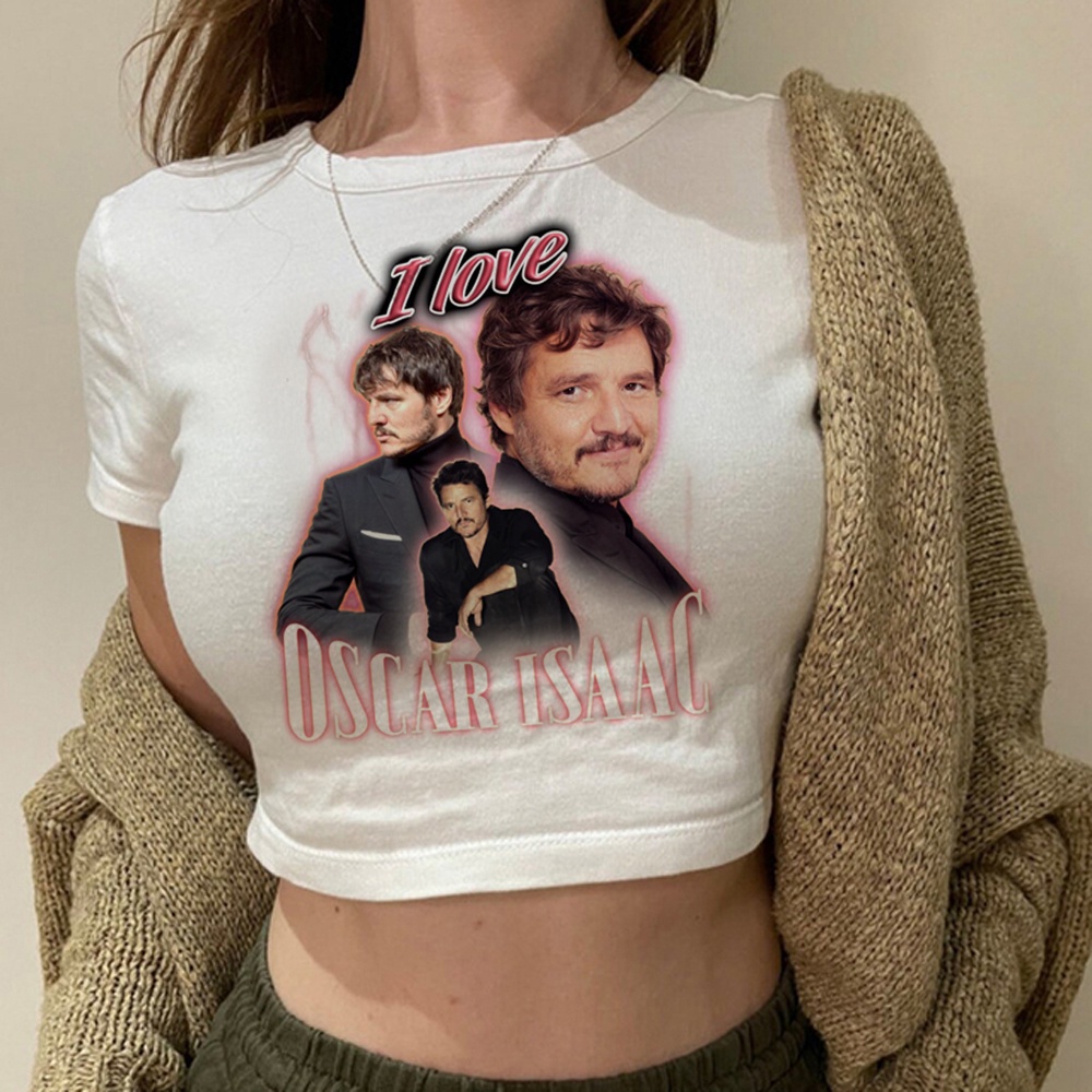 Pedro Pascal aesthetic cyber y2k เสื้อครอปท็อป ผู้หญิง กราฟิก goth ...