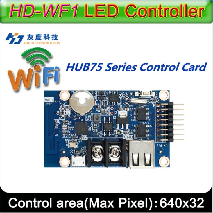 Light ZH-Wm wifi , zh-wf , W60-75 , U6B , HD-WF1 , HD-W04 , HD-W60 , HD-W6B แผงควบคุม ป้ายไฟวิ่ง ...