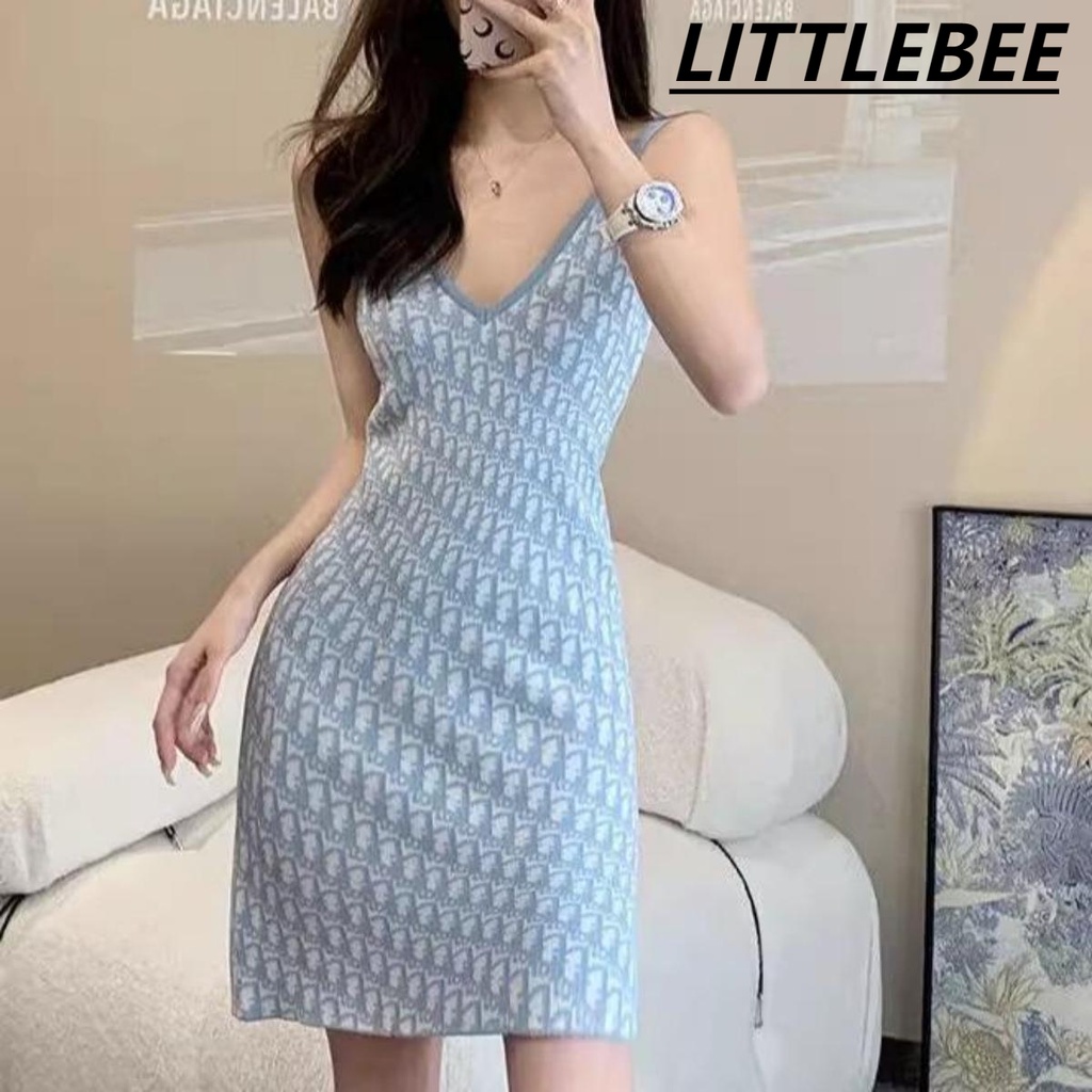 LITTLEBEE 6A318# ชุดเดรส รัดรูป เซ๊กซี่ ชุดเดรสรัดรูปผูกคอเซ็กซี่สุด Mini Dress งานโชว์หลัง เดรส ...