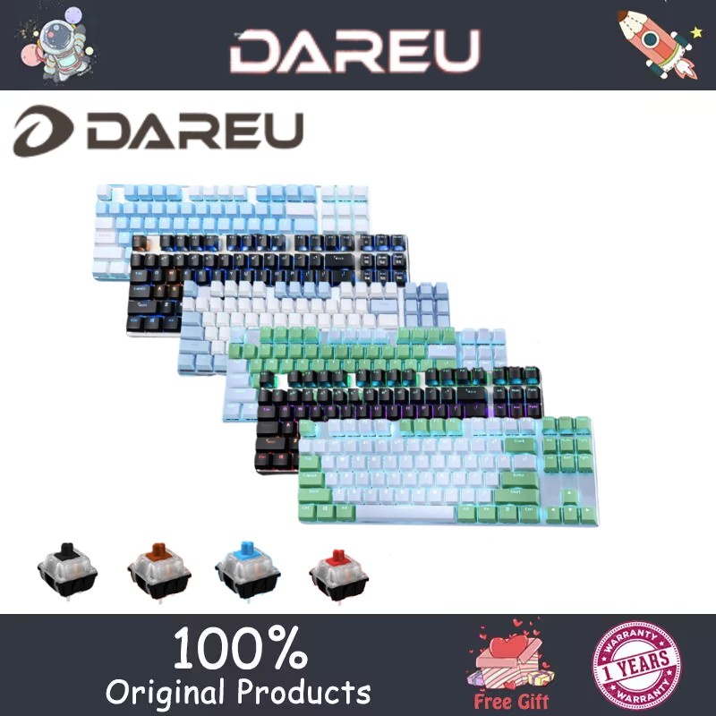 Dareu ek815 คีย์บอร์ดเมคคานิคอล แบบมีสาย 87 คีย์ | Shopee Thailand